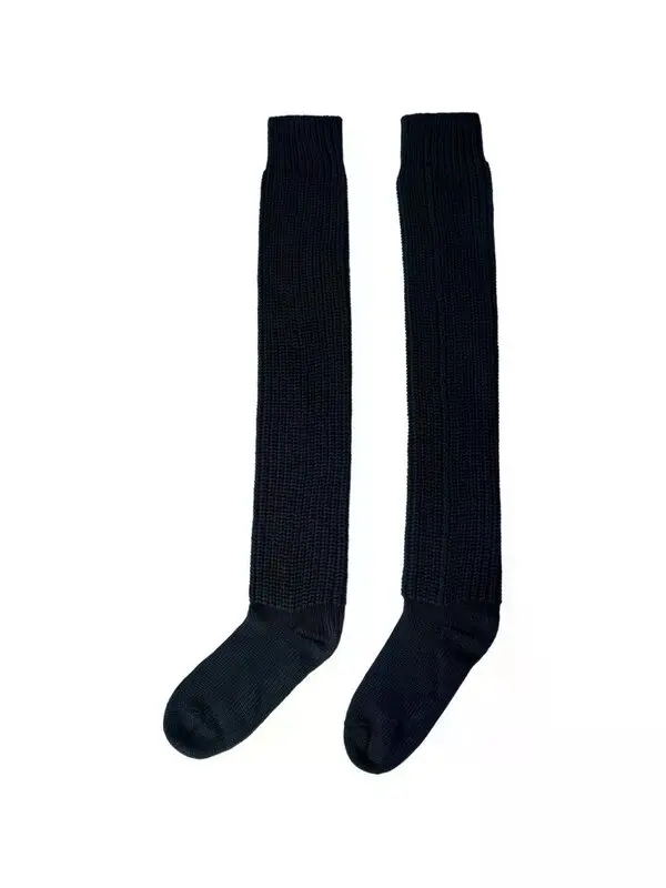 Moncler Ribbed Knit Knee-high Socks - Blue