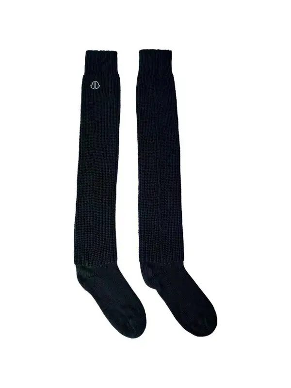 Moncler Ribbed Knit Knee-high Socks
