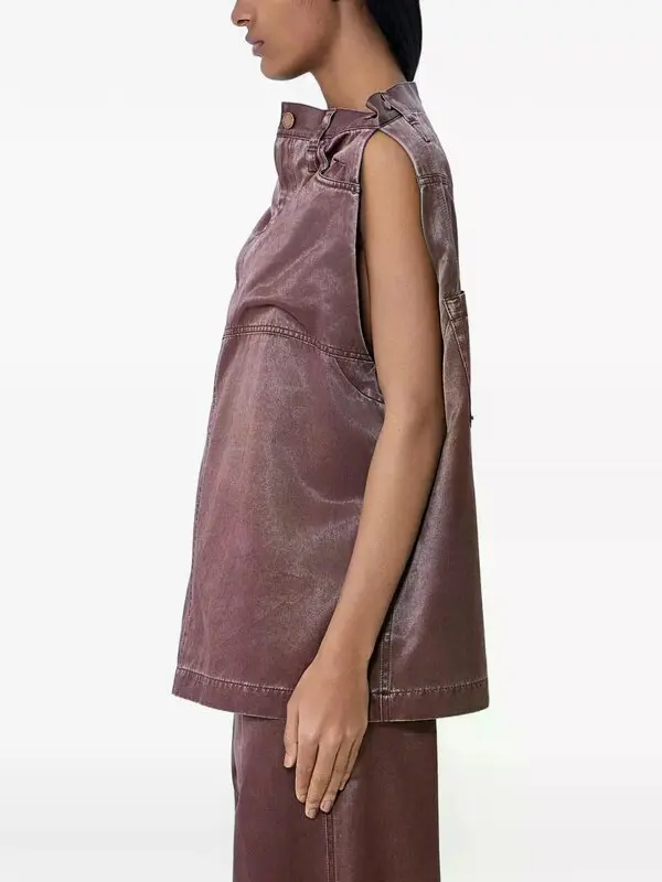 Issey Miyake Structured Sleeveless Top