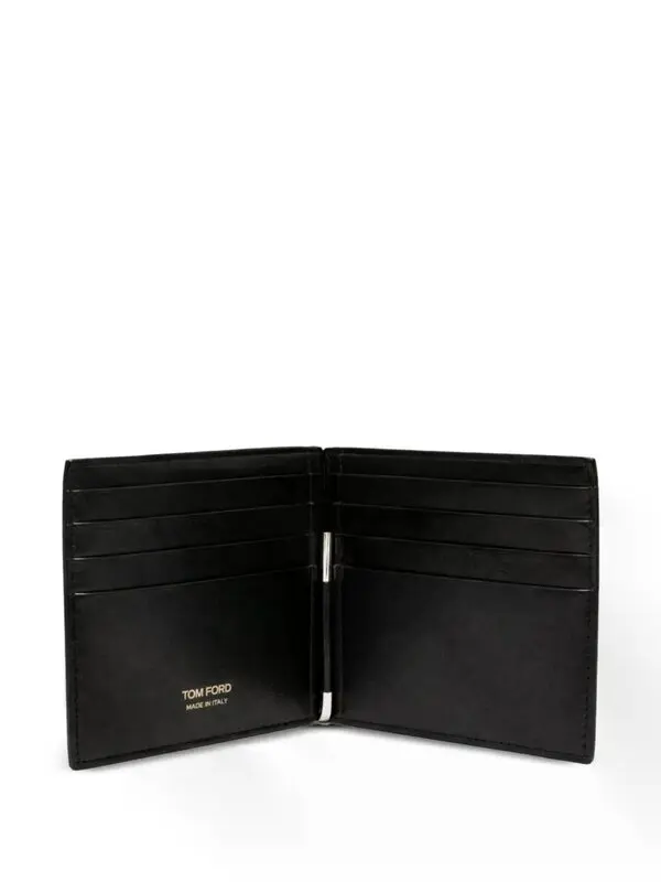 TOM FORD Crocodile-effect Money Clip Wallet - Black