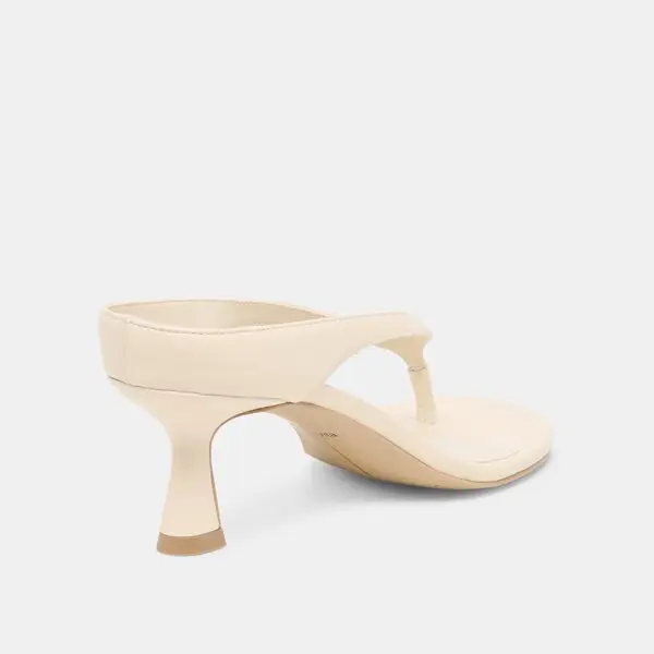 DOLCEVITA Doreen Leather Thong Heels - Bone Leather