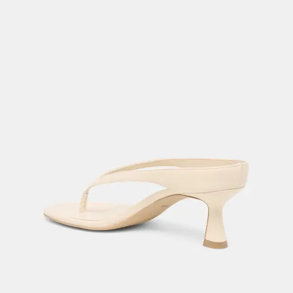 DOLCEVITA Doreen Leather Thong Heels - Bone Leather