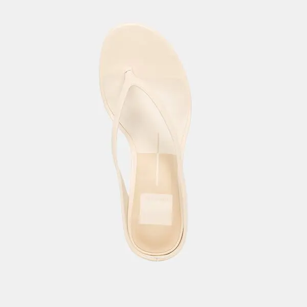 DOLCEVITA Doreen Leather Thong Heels - Bone Leather