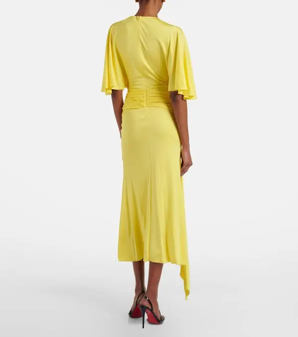 David Koma Floral-appliqué Jersey Cocktail Dress