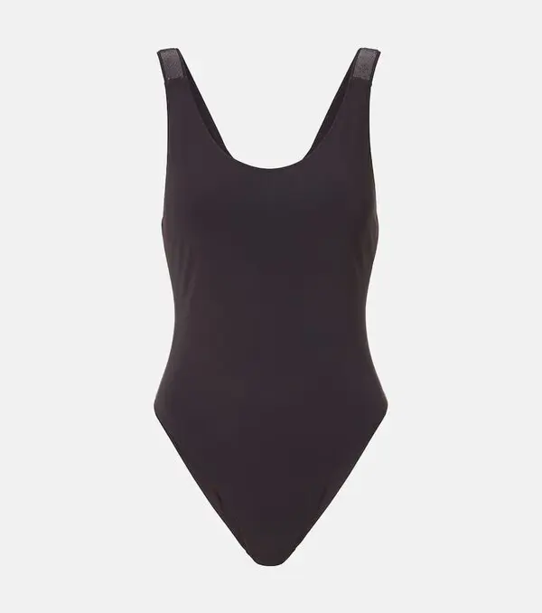 Brunello Cucinelli Embellished Swimsuit - Brown