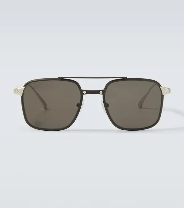 CARTIER Santos De Aviator Sunglasses - Black
