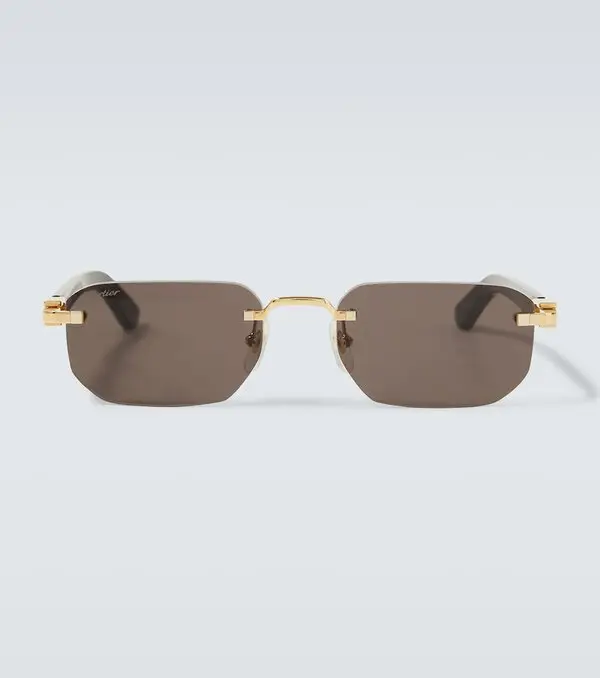 Cartier Signature C Rectangular Sunglasses - Grey