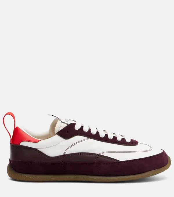 Alexander McQueen Suede-trimmed Leather Lace-up Sneakers - Multicoloured