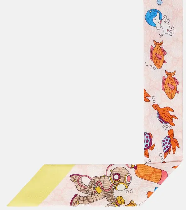 Gucci Printed Silk Twill Scarf