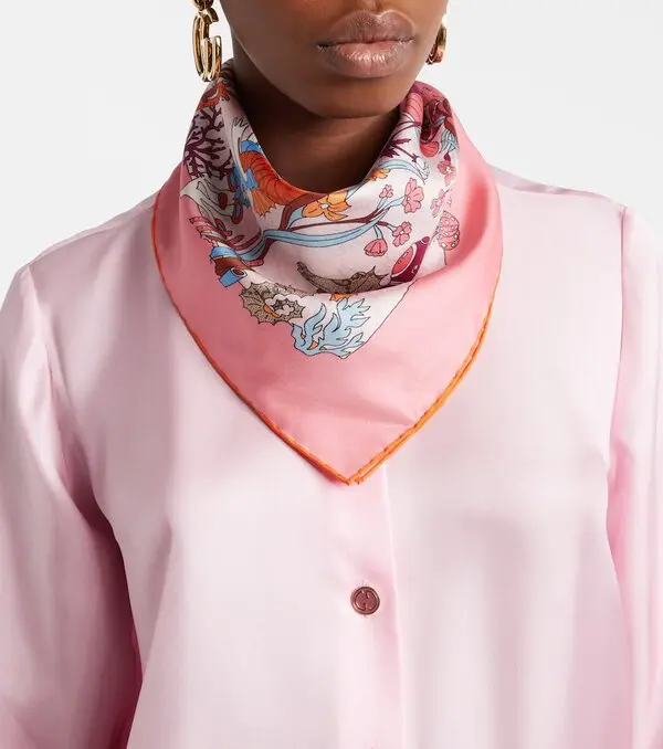 Gucci Printed Silk Twill Scarf - Multicoloured