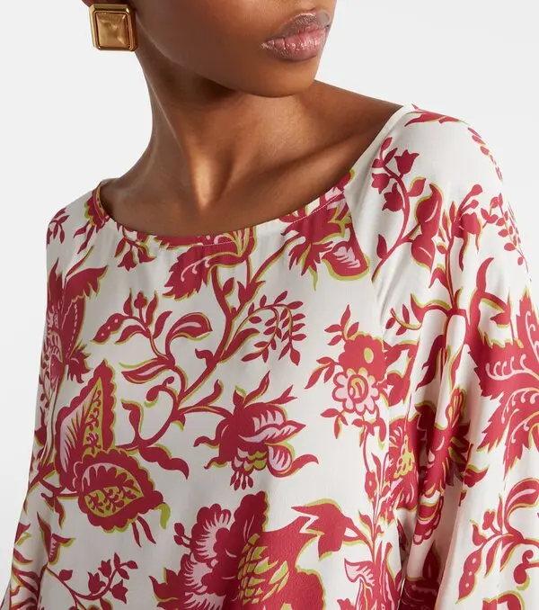 Etro Floral Maxi Dress - White
