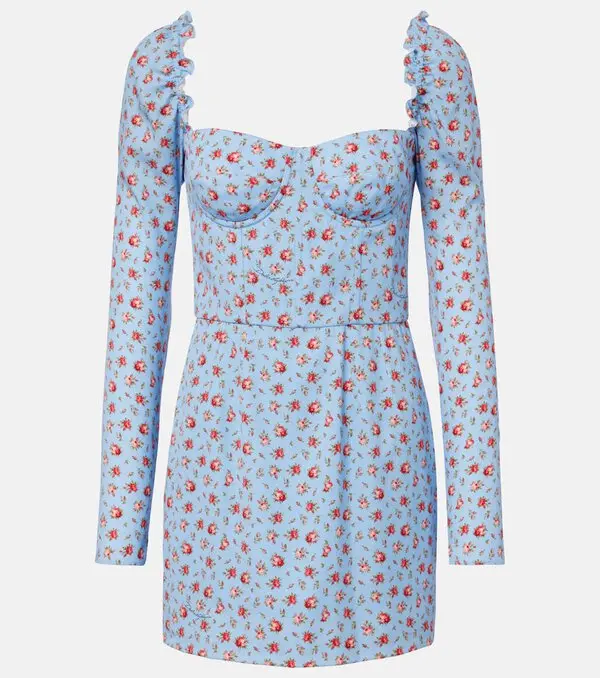 Dolce & Gabbana Floral Silk-blend Minidress - Multicoloured