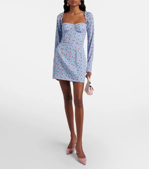 Dolce & Gabbana Floral Silk-blend Minidress - Multicoloured