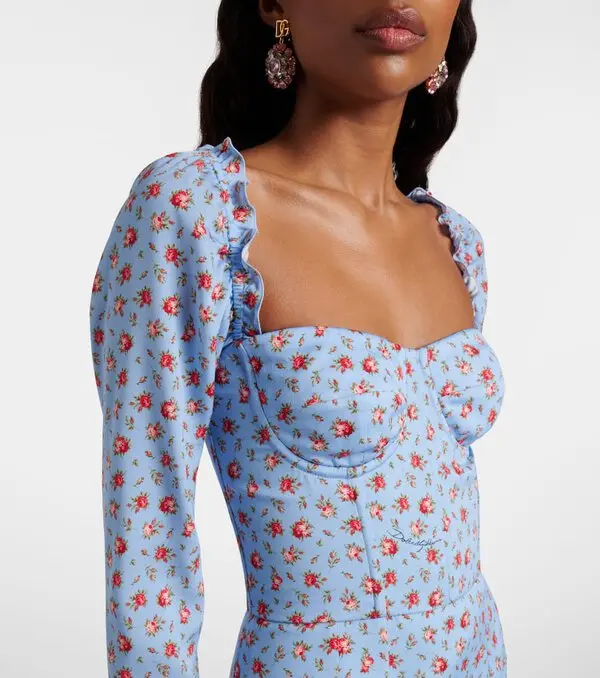 Dolce & Gabbana Floral Silk-blend Minidress - Multicoloured