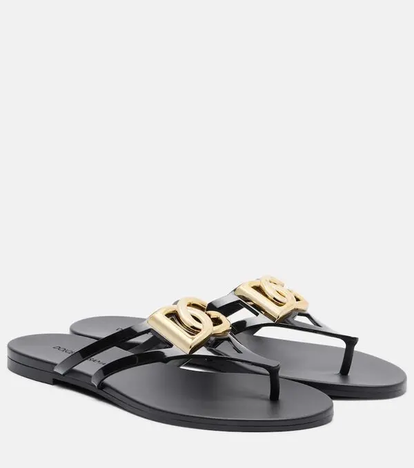 Dolce & Gabbana Thong Sandals - Black