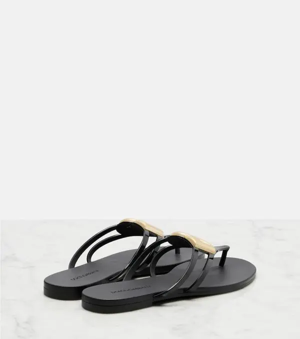 Dolce & Gabbana Thong Sandals - Black