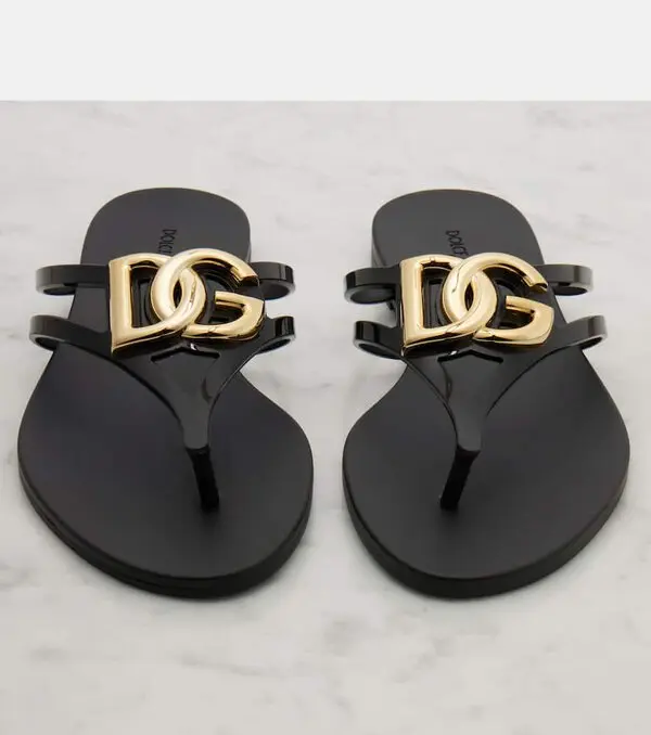 Dolce & Gabbana Thong Sandals - Black