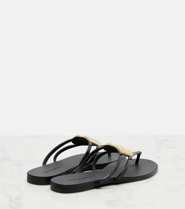 Dolce & Gabbana Thong Sandals With Dg Logo Detail