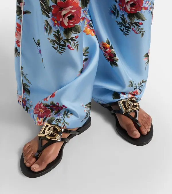 Dolce & Gabbana Thong Sandals - Black