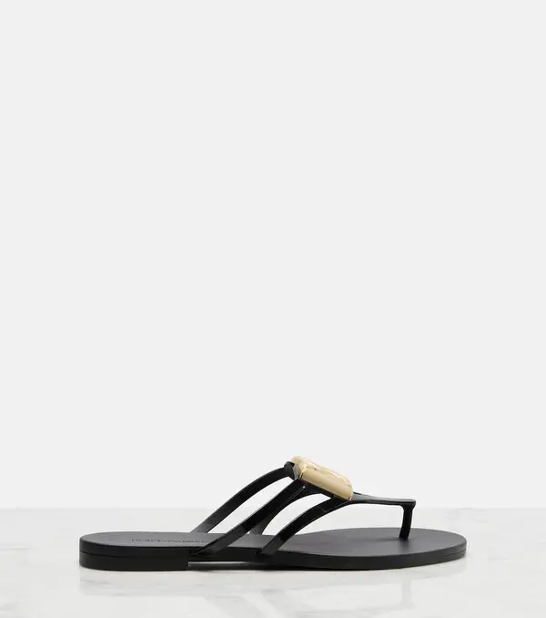 Dolce & Gabbana Thong Sandals - Black