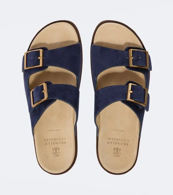 Brunello Cucinelli Suede Sandals - Blue