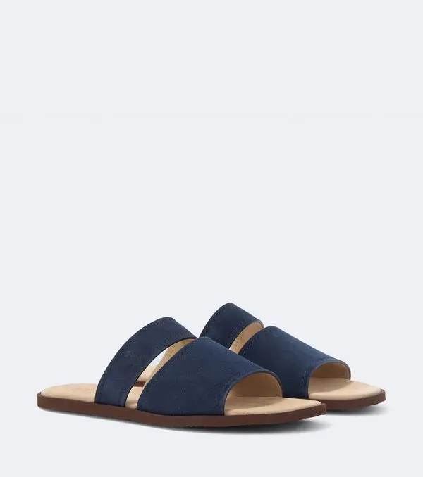 Brunello Cucinelli Suede Sandals - Blue