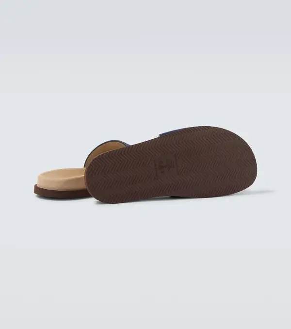 Brunello Cucinelli Suede Slides - Blue