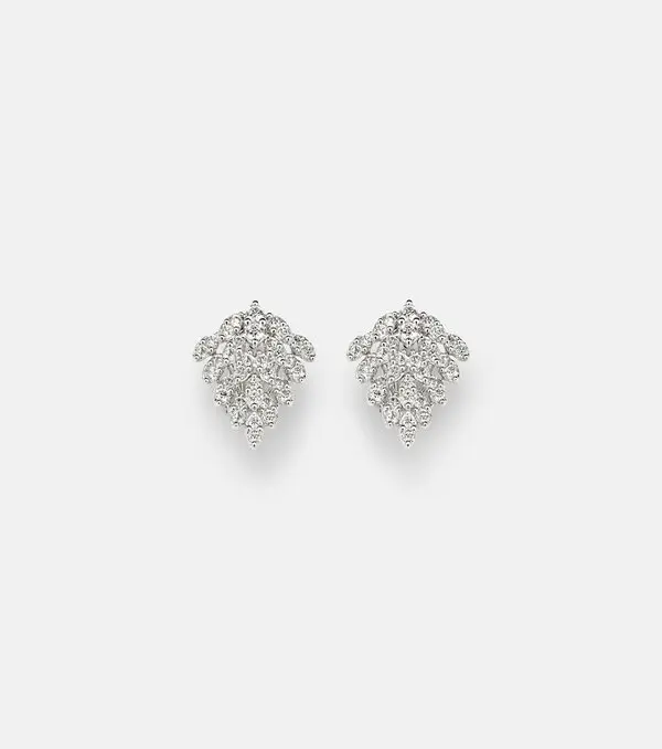 ANITA KO Snowflake 18kt White Gold Diamond Earrings - Silver