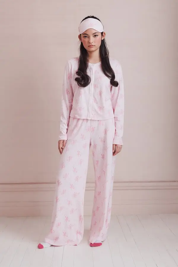 LoveShackFancy X Roller Rabbit Cupid's Kiss Boden Pant - Cupids Kiss/blush