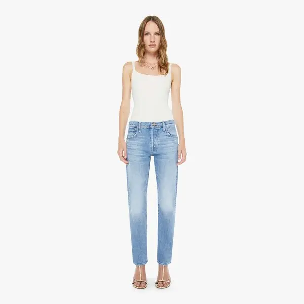 MOTHER The Mid Rise Hiker Hover Jeans - Light Blue