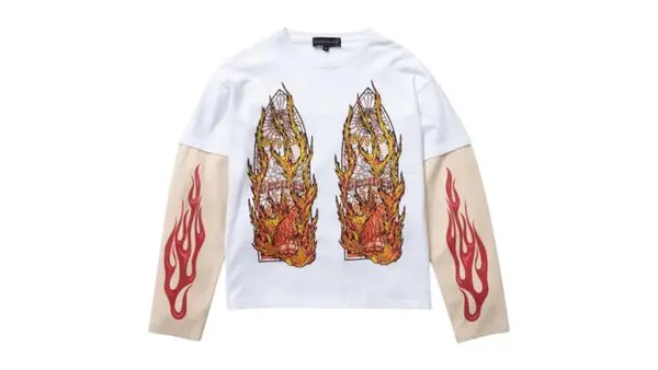 WHO DECIDES WAR BY EV BRAVADO Flame Glass Double Jersey