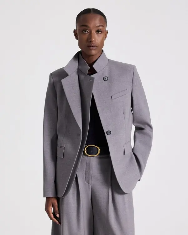 TWP The Double Take Blazer - Medium Heather Grey