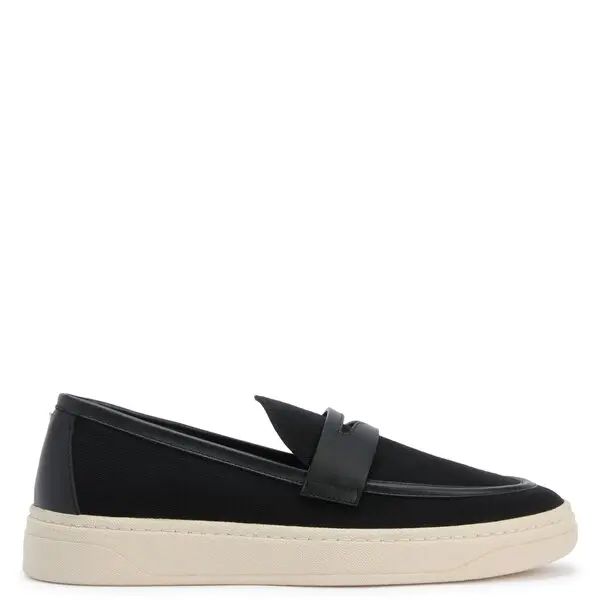 GIUSEPPE ZANOTTI Canvas Slip-on Loafers - Black