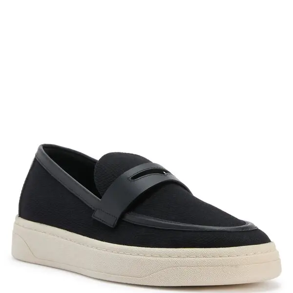 GIUSEPPE ZANOTTI Canvas Slip-on Loafers - Black