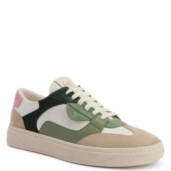 GIUSEPPE ZANOTTI Color-block Low-top Sneakers - Ivory