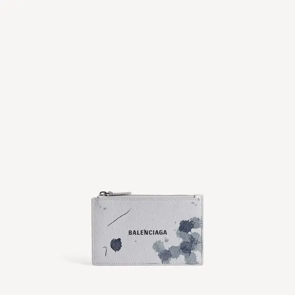 Balenciaga Cash Long Coin And Card Holder - Grey & Silver
