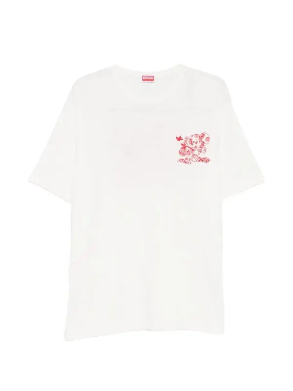 Kenzo Gots Cartoon Outlined" Classic T-shirt - White