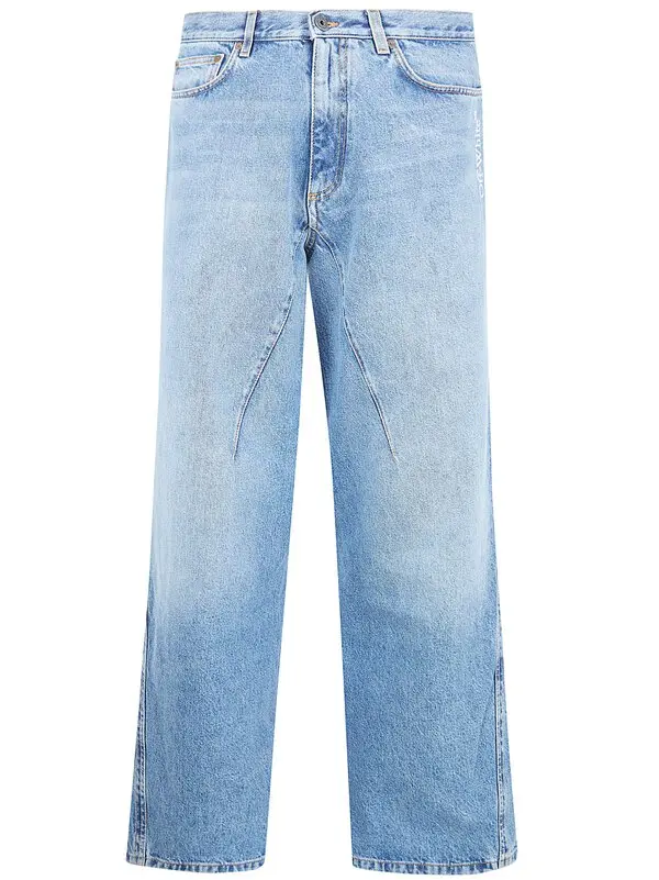 Off White Twist Slouchy Half Arrow Jeans