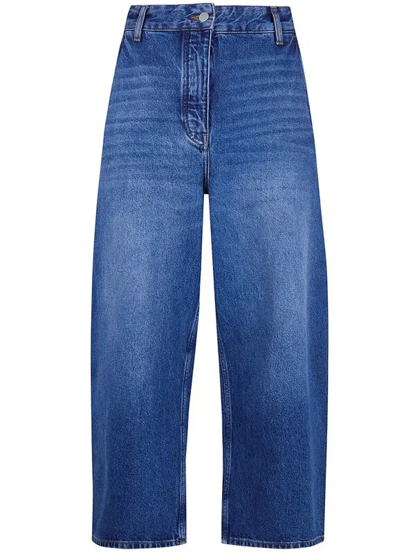 Studio Nicholson Chalco Wide Crop Pant - Blue
