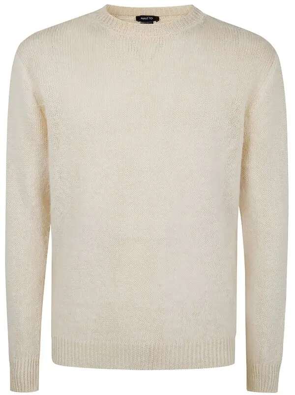 Avant Toi Hand-painted Linen Pullover - Yellow