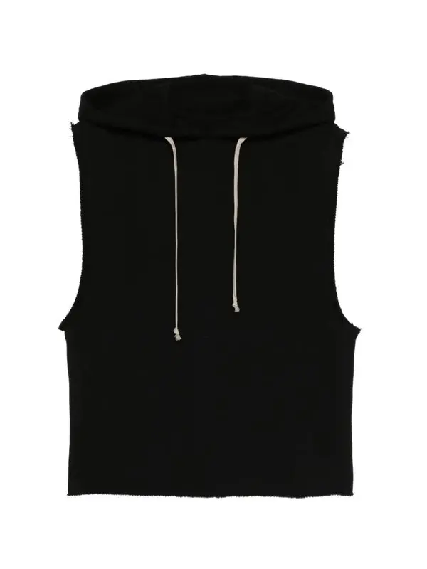 Rick Owens Hooded Cotton Sweatshirt - Black