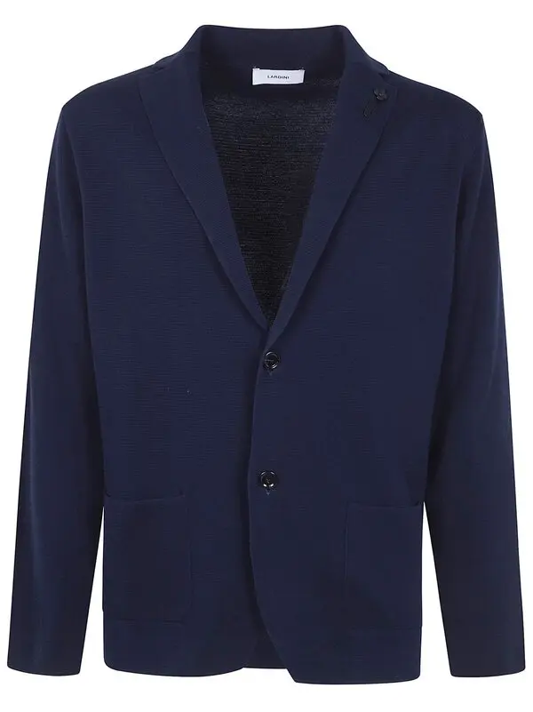 LARDINI Knitted Jacket - Blue