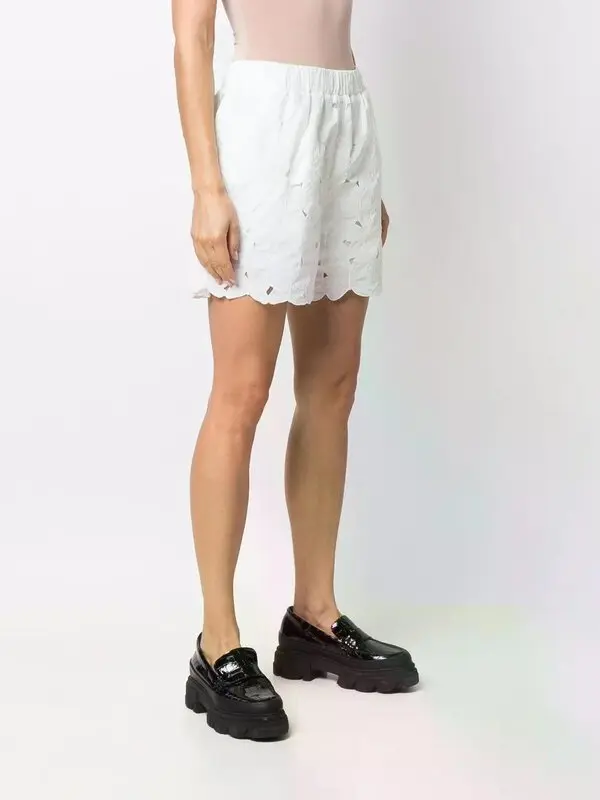 Red Valentino Taffeta Shorts With Butterfly Cut-outs