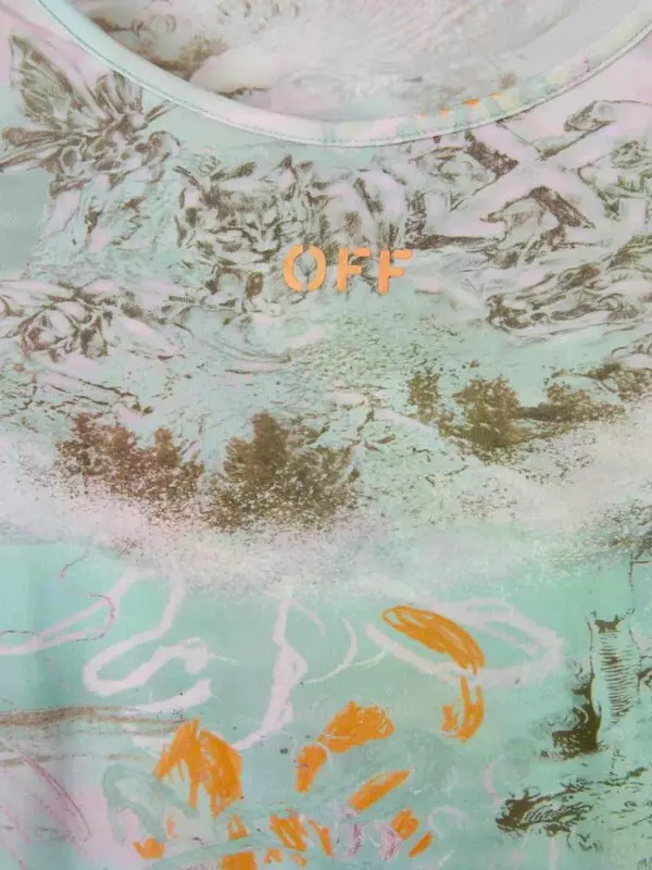 Off-White Long-sleeve T-shirt With Artistic Print