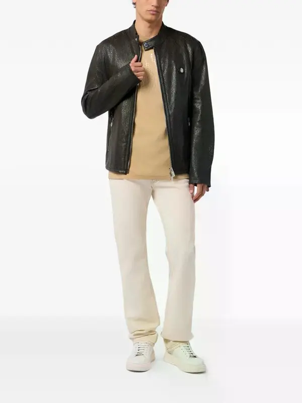 BILLIONAIRE Biker Leather Jacket