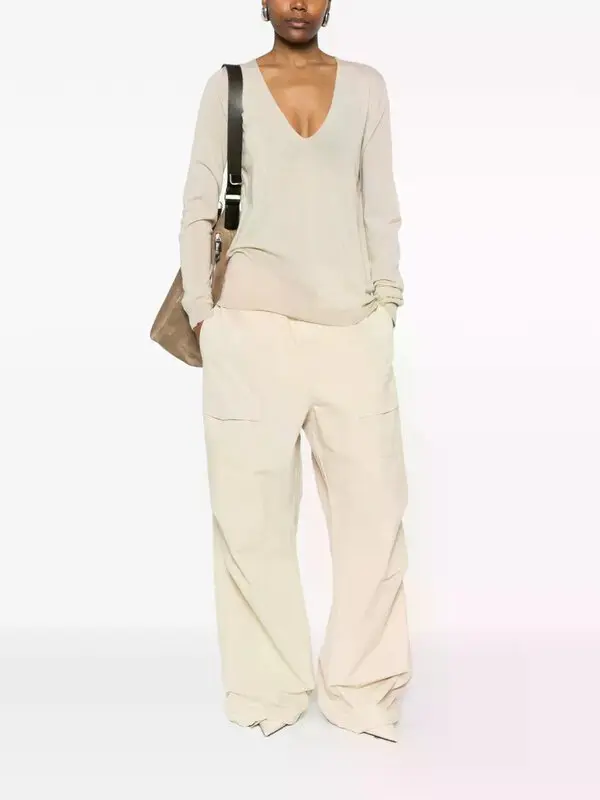 Rick Owens V-neck Long Sleeve Sweater