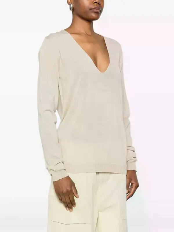 Rick Owens V-neck Long Sleeve Sweater