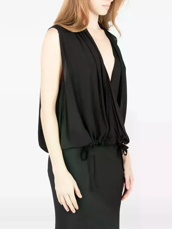 SOCIETE ANONYME April Draped Sleeveless Top - Black