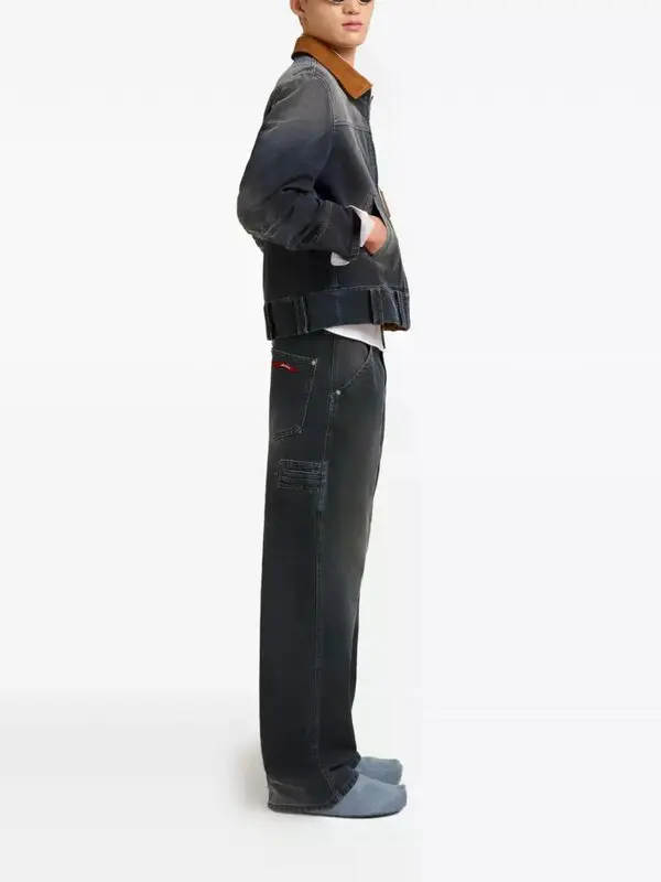 Marni Contrast Suede-collar Denim Jacket