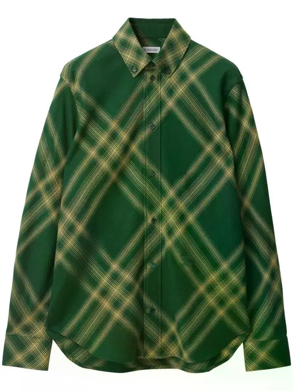 Burberry Check-pattern Wool Shirt